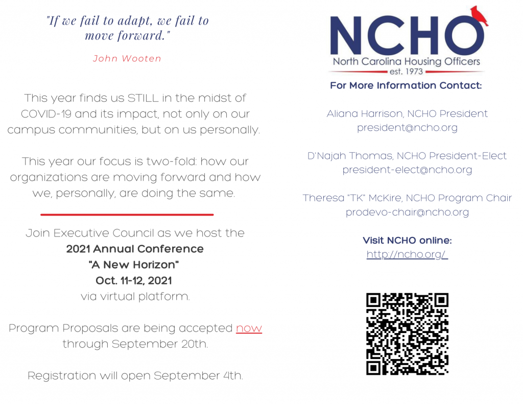 2021 NCHO Virtual Annual Conference – North Carolina Housing Officers